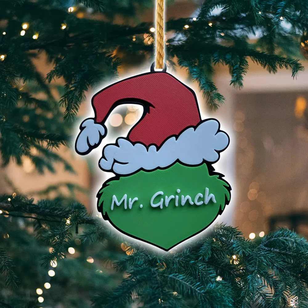 Customizable Name Grinch Ornaments - Free 3D Print Model - MakerWorld