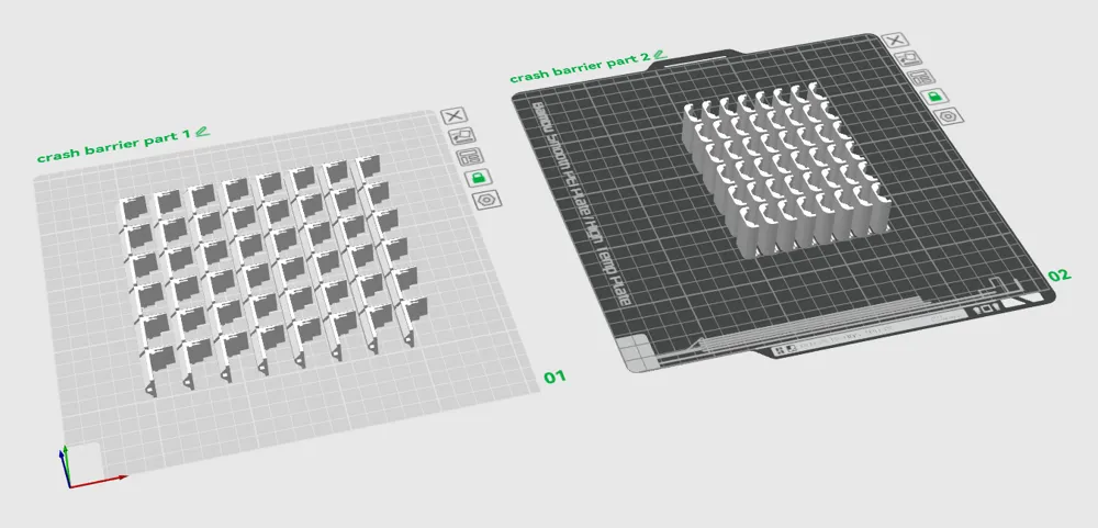 crash barriers holder 2 parts by hogo_makerspace - MakerWorld