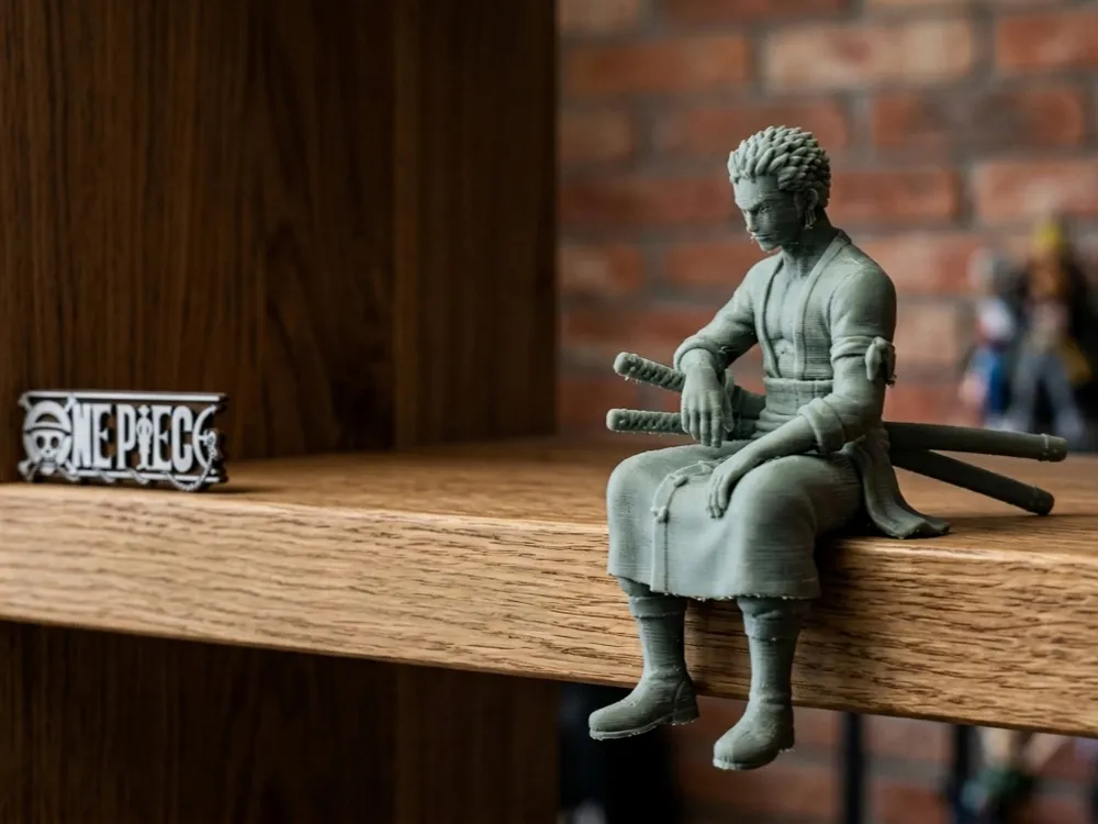 Roronoa Zoro - Shelf Sitting Figure (One Piece) - Free 3D Print Model ...