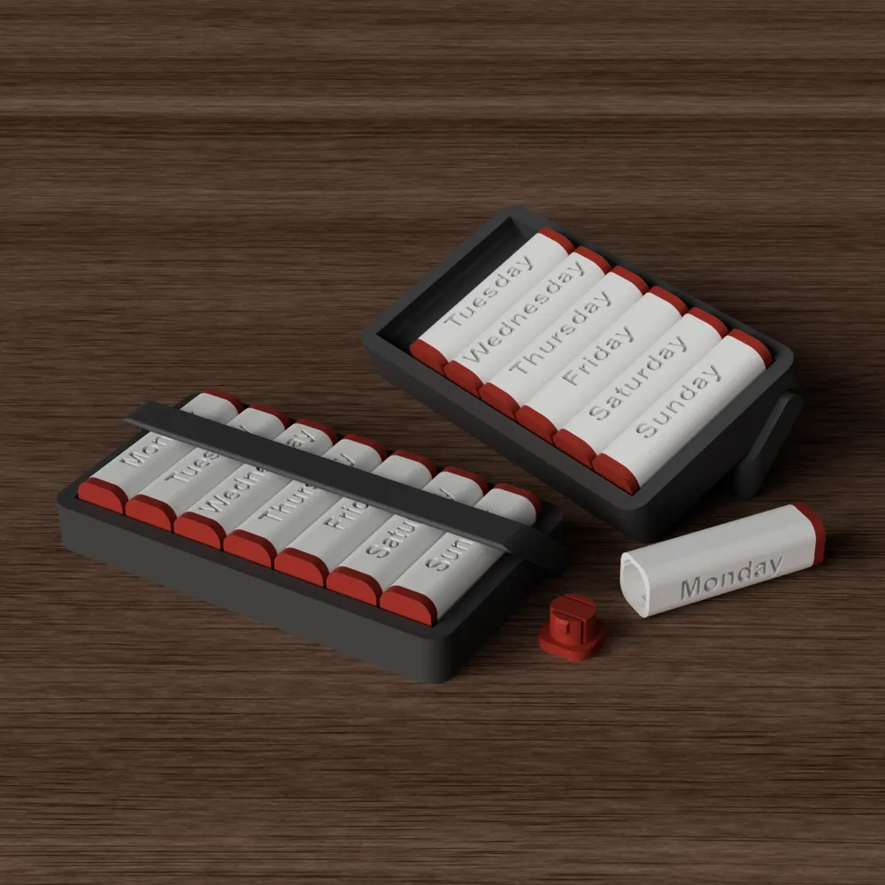 Modern pill organizer by Vejstrk - MakerWorld