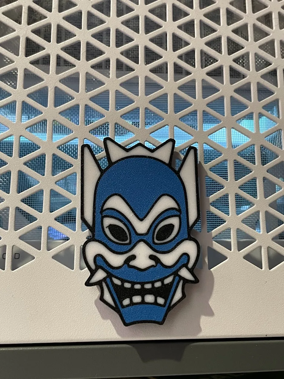 Avatar Blue Spirit Mask magnet and keychain by plomdawg - MakerWorld