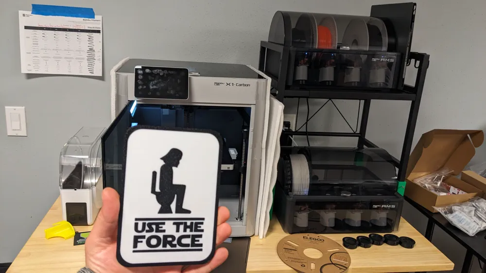 Use The Force Bathroom Sign Remixed by BASTENS overthunkit - MakerWorld