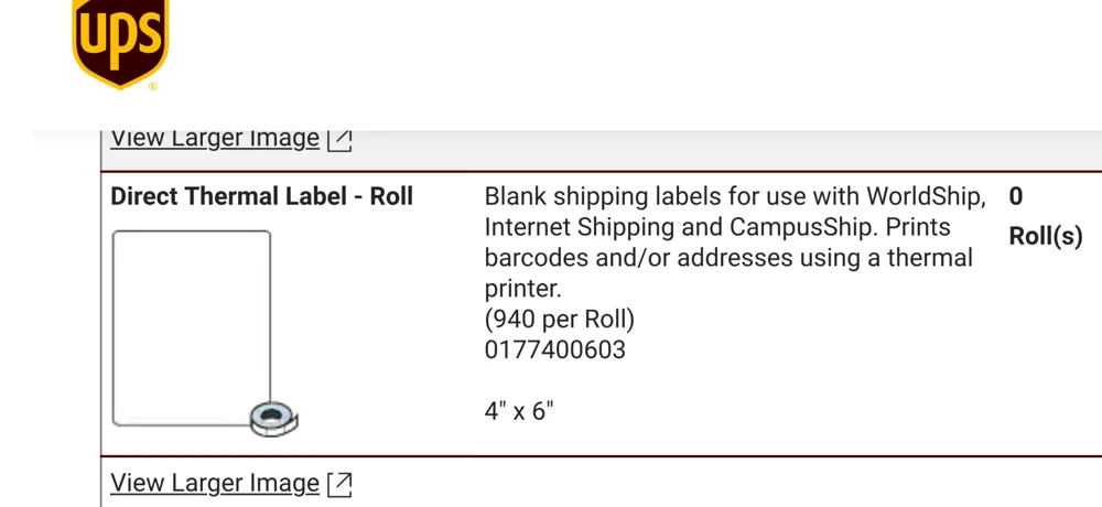 UPS Thermal Label Holder for Large Roll 960 Count by KB2MXV - MakerWorld