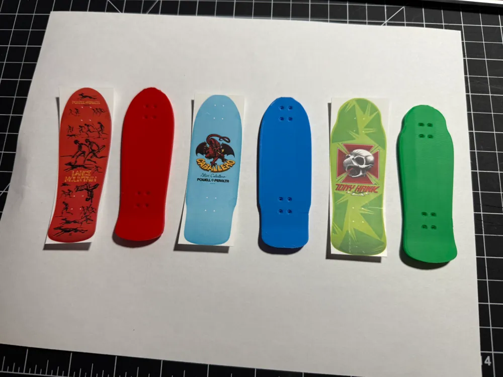 1:8 Scale Old School Finger Boards - Tech Deck - Free 3D Print Model ...