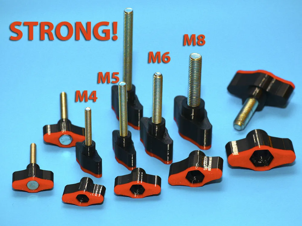 Butterfly knob for hexagonal screws M4, M5, M6, M8 by PYXIS MakerWorld ...