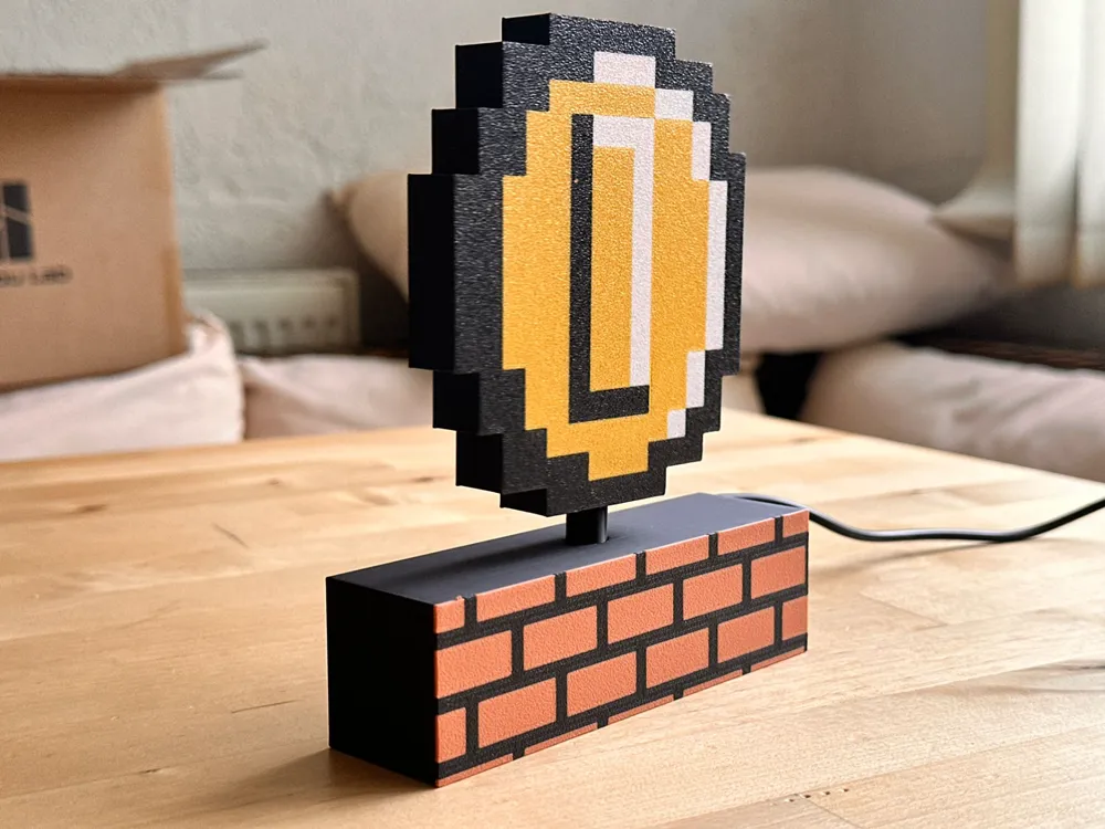 Spinning 8-Bit Mario Coin Display - LA001 TT Motor by Eternity Labs ...