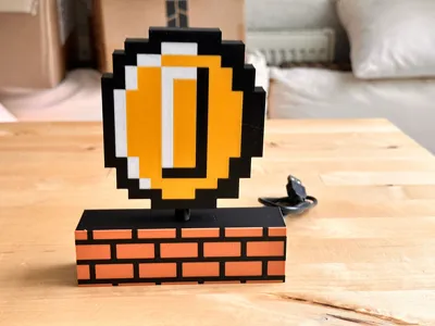 Spinning 8-Bit Mario Coin Display - LA001 TT Motor by Eternity Labs ...