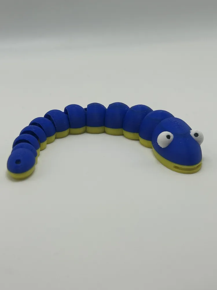 Wiggle Worm – Articulated Caterpillar Fidget Toy - Free 3D Print Model ...