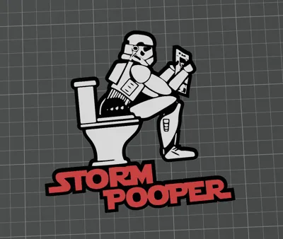 Storm Pooper Star Wars Bathroom Sign by 3DomSculpts - MakerWorld