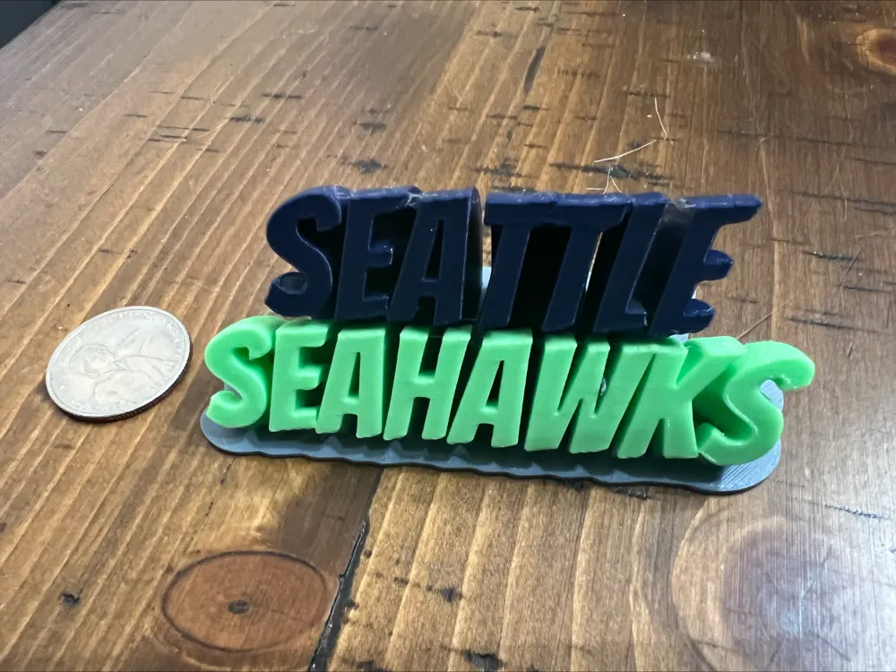 Seahawks color name plate Remixed by GilliganA MakerWorld: Download ...