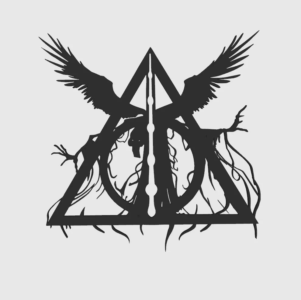 harry potter deathly hallows decor art / wall art by Slovan - MakerWorld