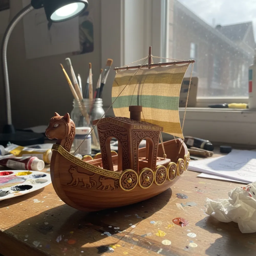 Goddess Benchy: Freyja’s Ship Remixed by Andypaper MakerWorld: Download Free 3D Models