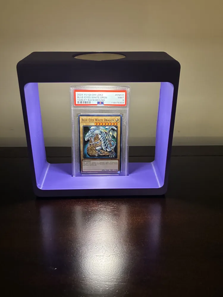 PSA Card Stand with Color Changing Puck Light - Free 3D Print Model ...