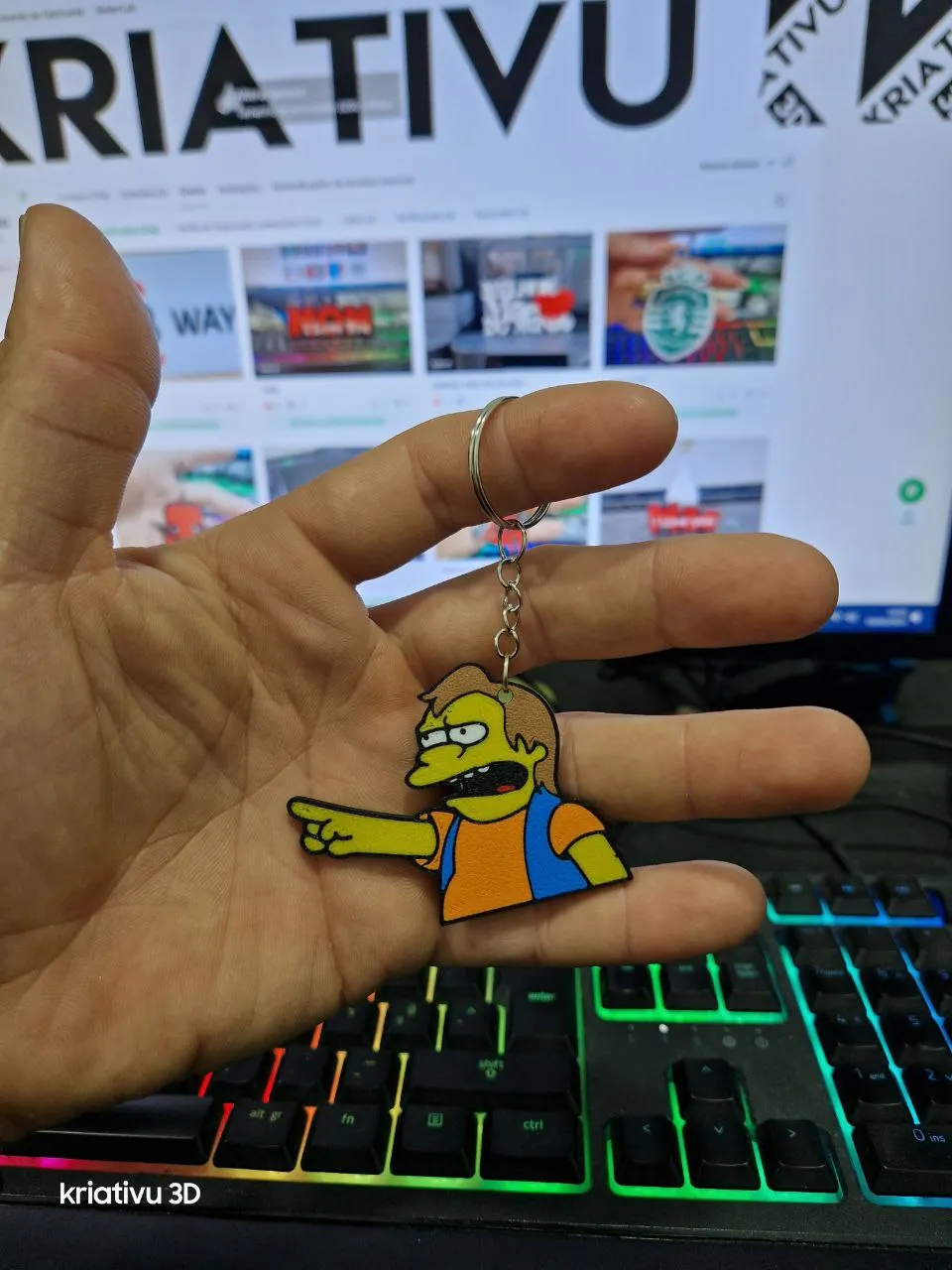 Nelson Muntz simpsons keychain by kriativu 3D - MakerWorld