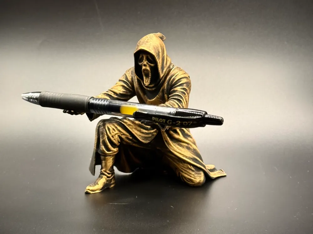 Ghostfase (Scream) Custom Pen Holder! - Free 3D Print Model - MakerWorld