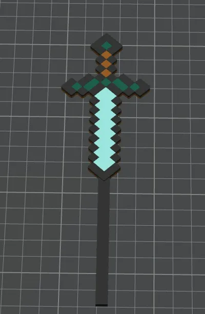 Sword Minecraft topper cake by slavko - MakerWorld