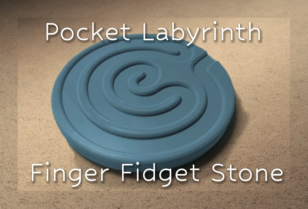 Pocket Labyrinth - Finger Fidget Stone by SH Designs - MakerWorld