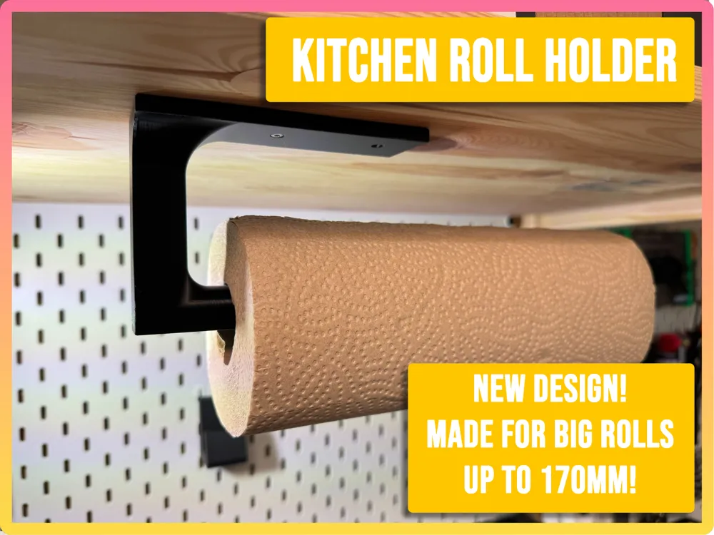 Kitchen Roll Holder - Paper towel BIG Roll Version - Free 3D Print ...