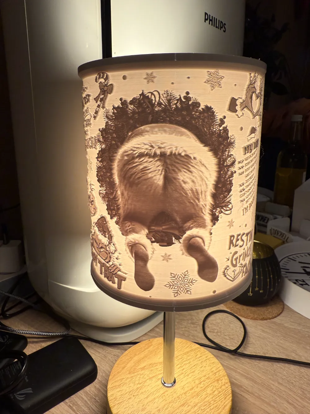Grinch Light Lampshade Lamp Lithophane by Rabauke1986 - MakerWorld