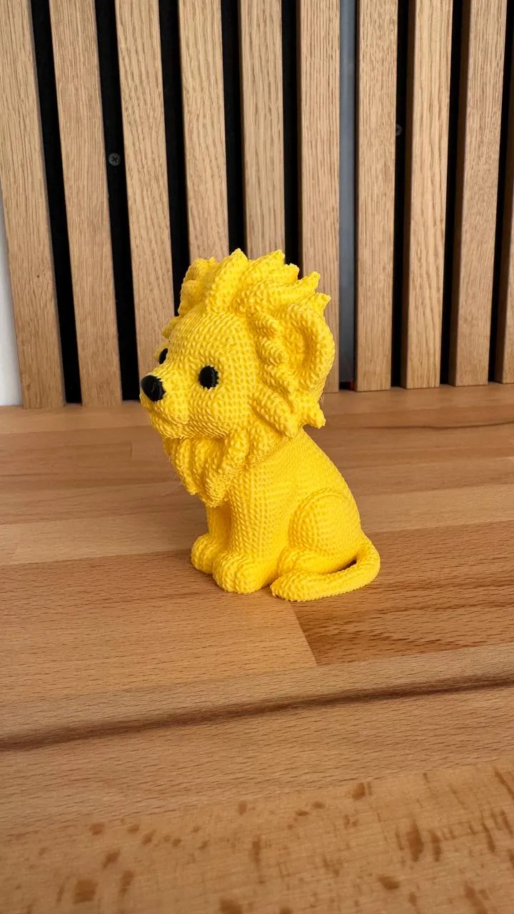 Knitted Lion - Free 3D Print Model - MakerWorld