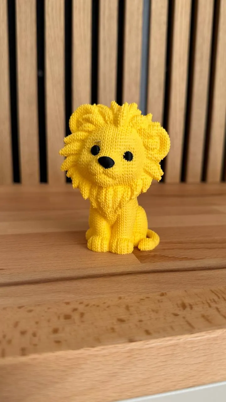 Knitted Lion - Free 3D Print Model - MakerWorld
