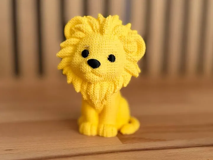 Knitted Lion - Free 3D Print Model - MakerWorld