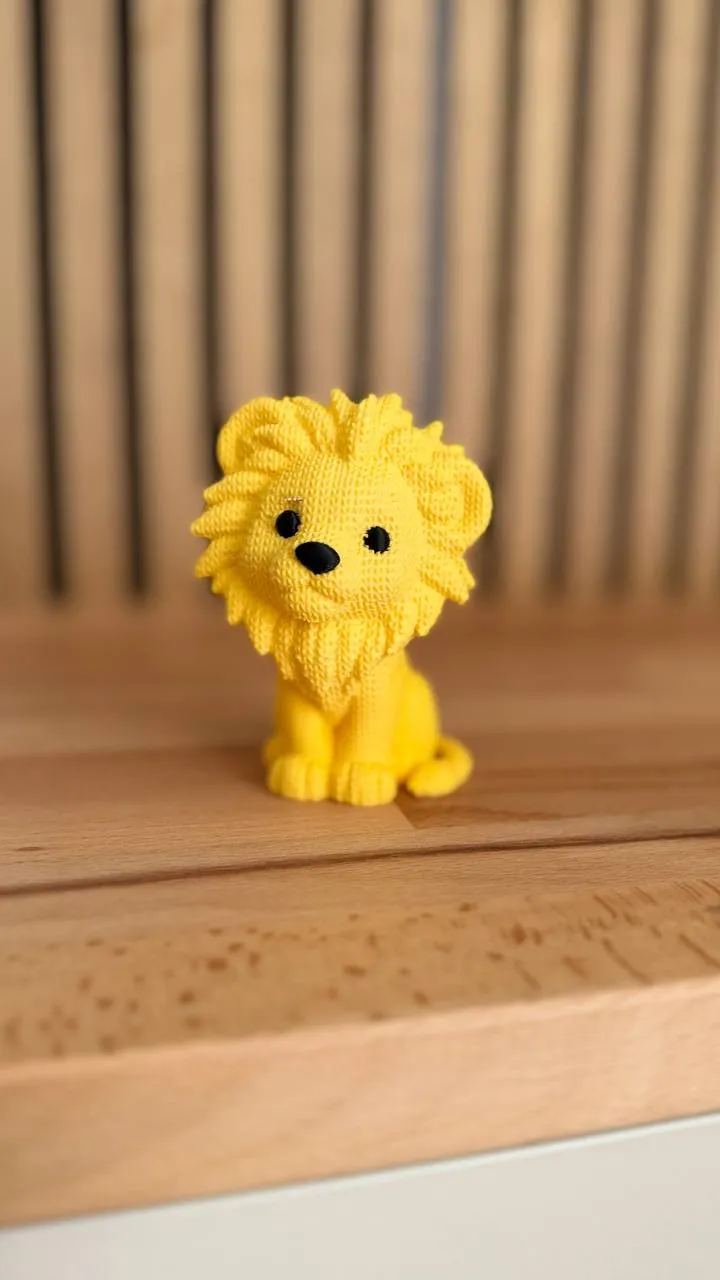 Knitted Lion - Free 3D Print Model - MakerWorld