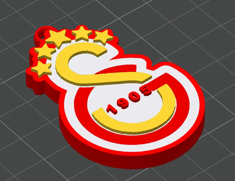 Galatasaray 5-Star Champion Keychain by Onur59 MakerWorld: Download ...