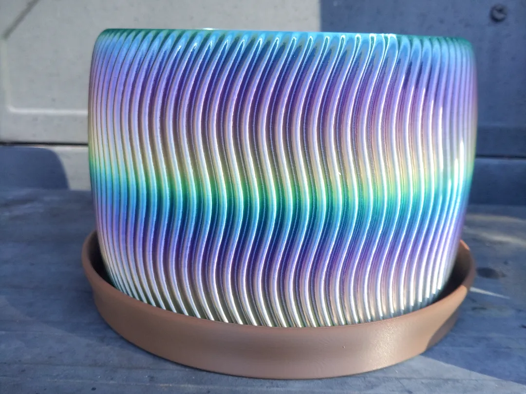 simple wavy pot with tray by the Town's end MakerWorld: Download Free ...