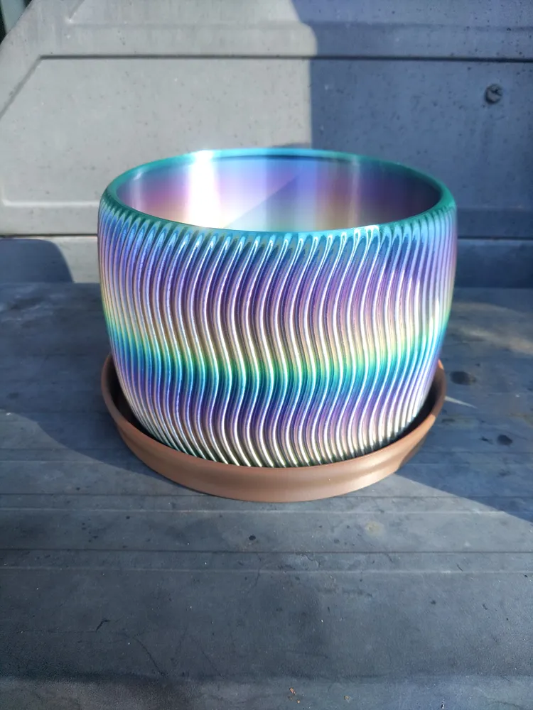 simple wavy pot with tray by the Town's end MakerWorld: Download Free ...