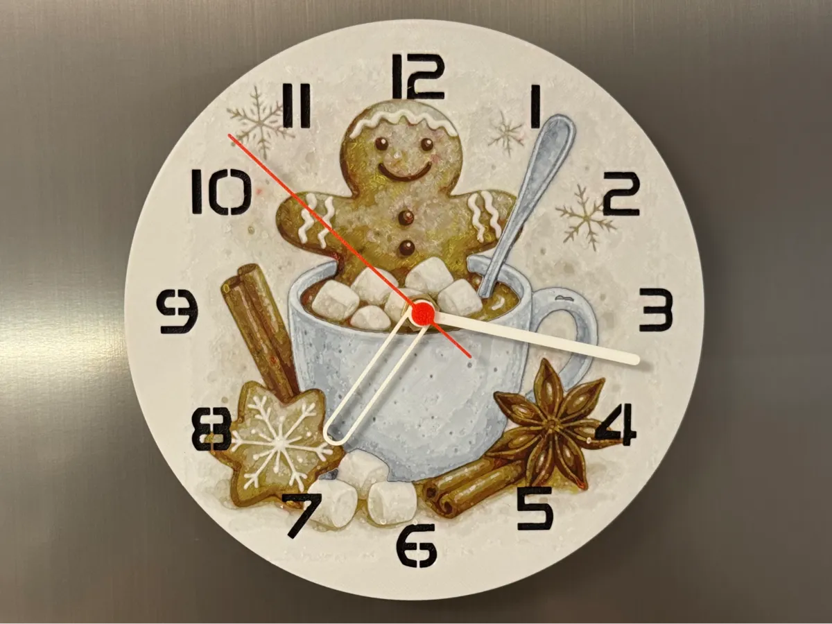 wall / desk clock gingerbread man - Free 3D Print Model - MakerWorld