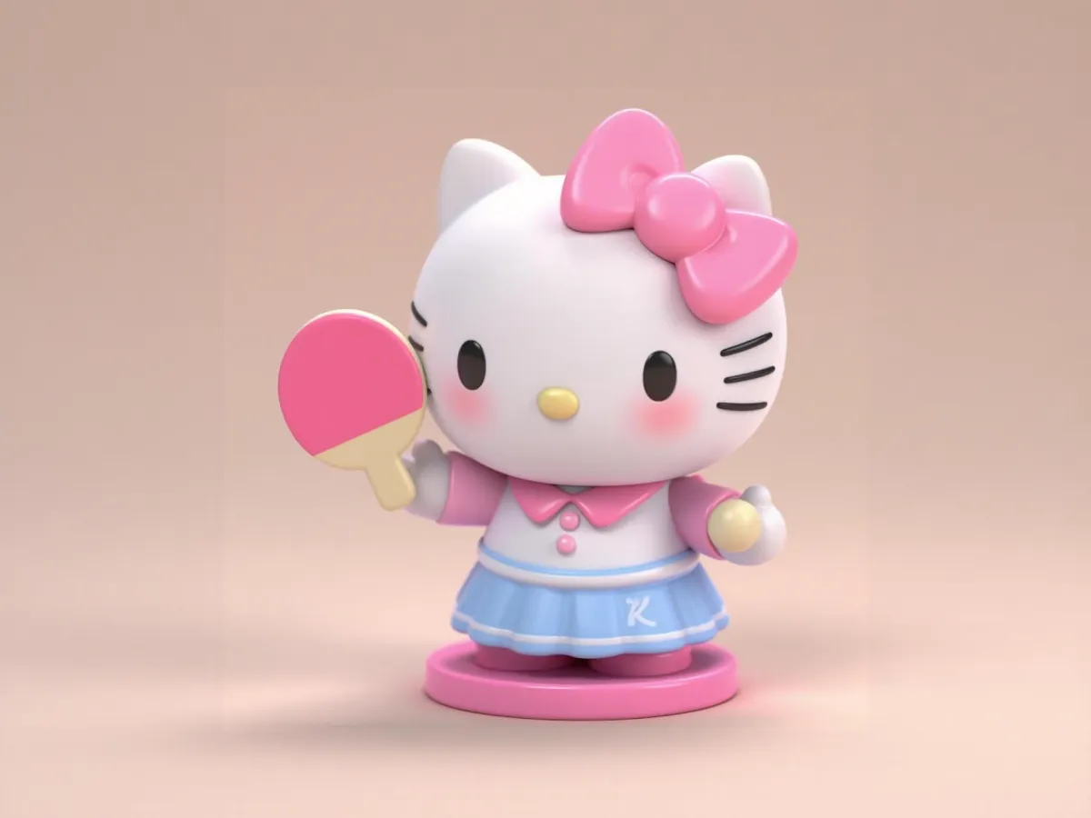Hello Kitty playing table tennis - Sanrio Casual Series - Cute ...