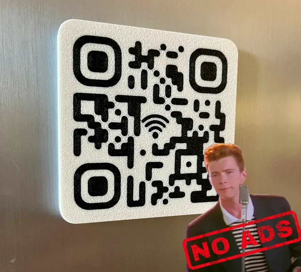 Rickroll QR code wifi troll by kublosik - MakerWorld
