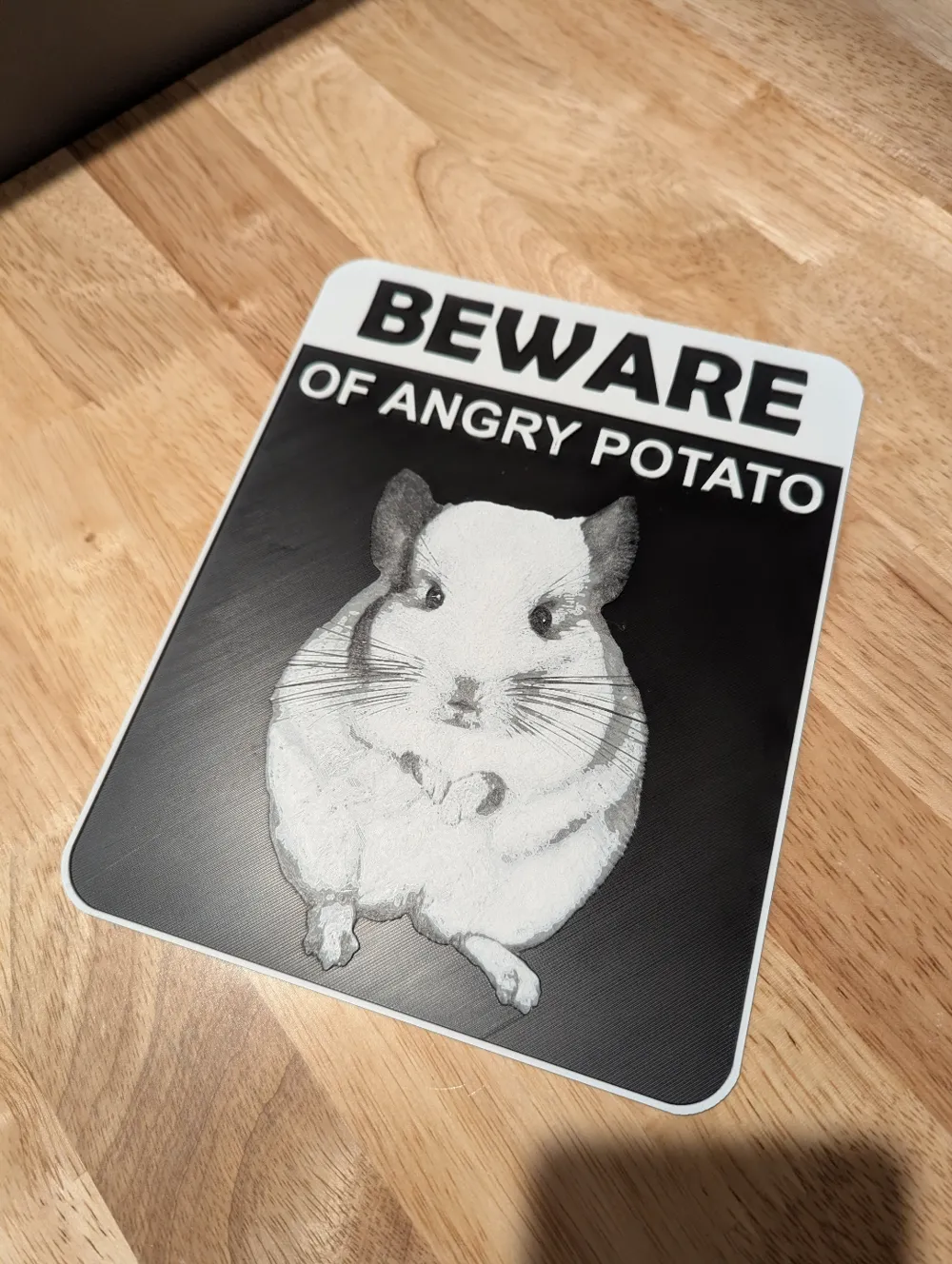 HueForge - Funny Chinchilla Sign v2 by SonOfUncleSam - MakerWorld