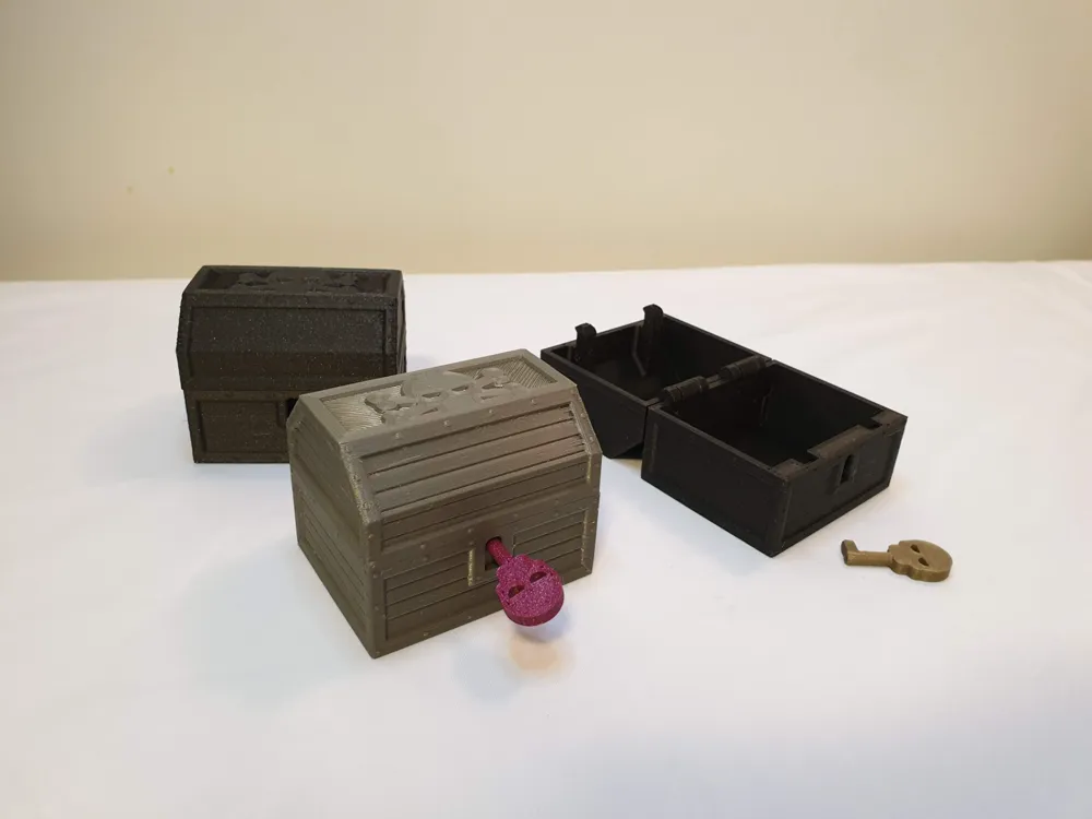 Print-in-Place Treasure Chest - Free 3D Print Model - MakerWorld