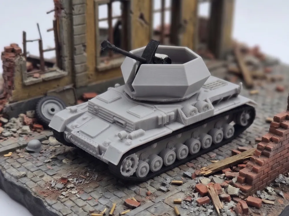 Flakpanzer IV Ostwind Anti-Aircraft Vehicle 1/72 - Free 3D Print Model ...