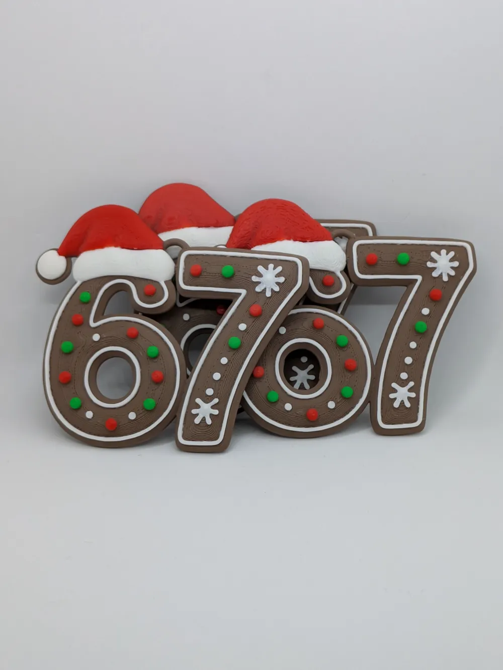 Six Seven (67) Gingerbread Christmas Ornament - Free 3D Print Model ...