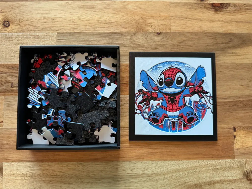 Puzzle Box Lid - Stitch Cosplay Spider-Man by Canadian Gamer - MakerWorld