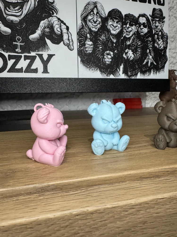 Grumpy Bear - Grumbler Bear Keychain by Lemmy3DPrint MakerWorld ...