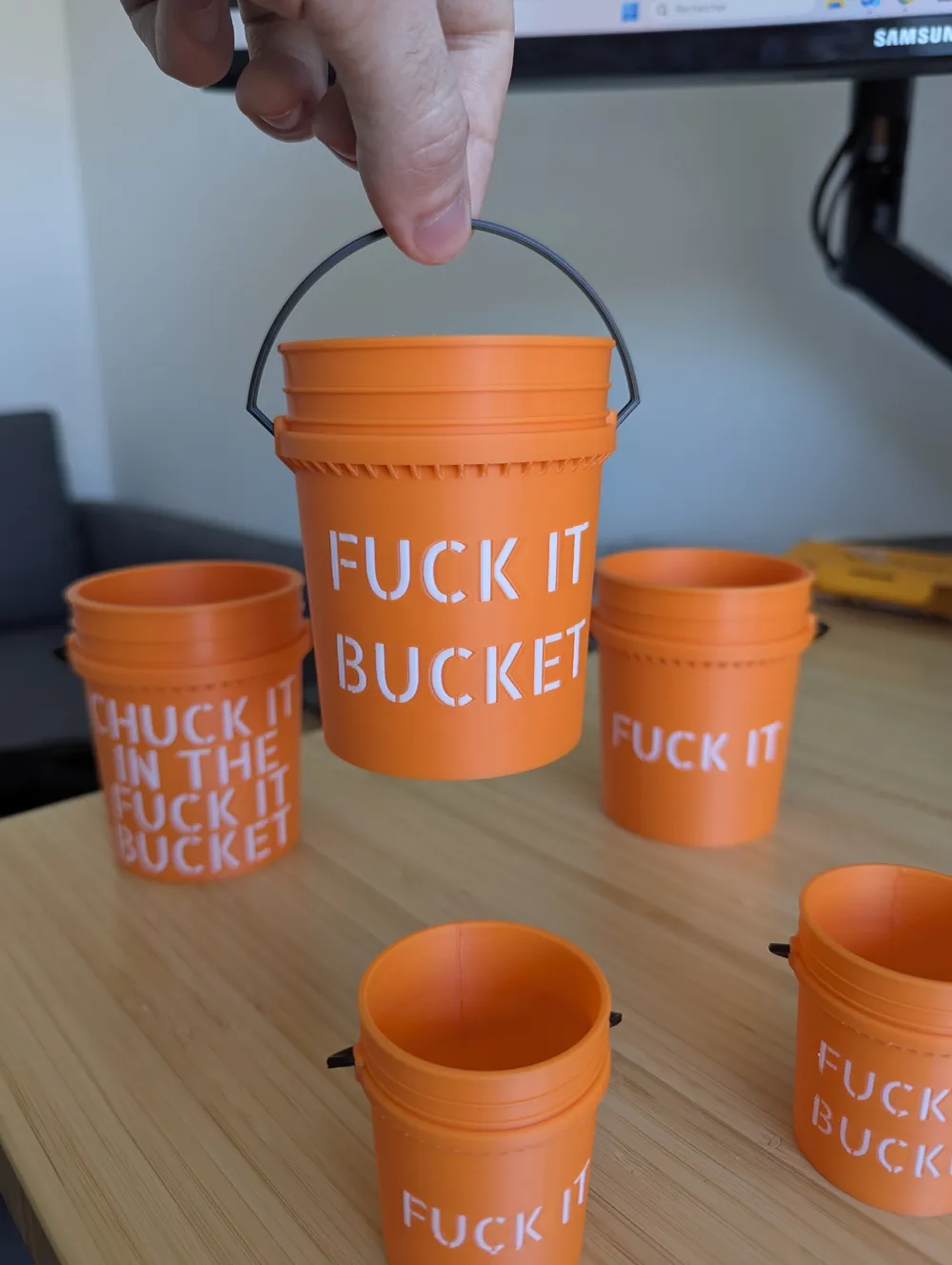 "F*ck-It" Buckets – Scalable Funny Desk Organizer by OP Design ...