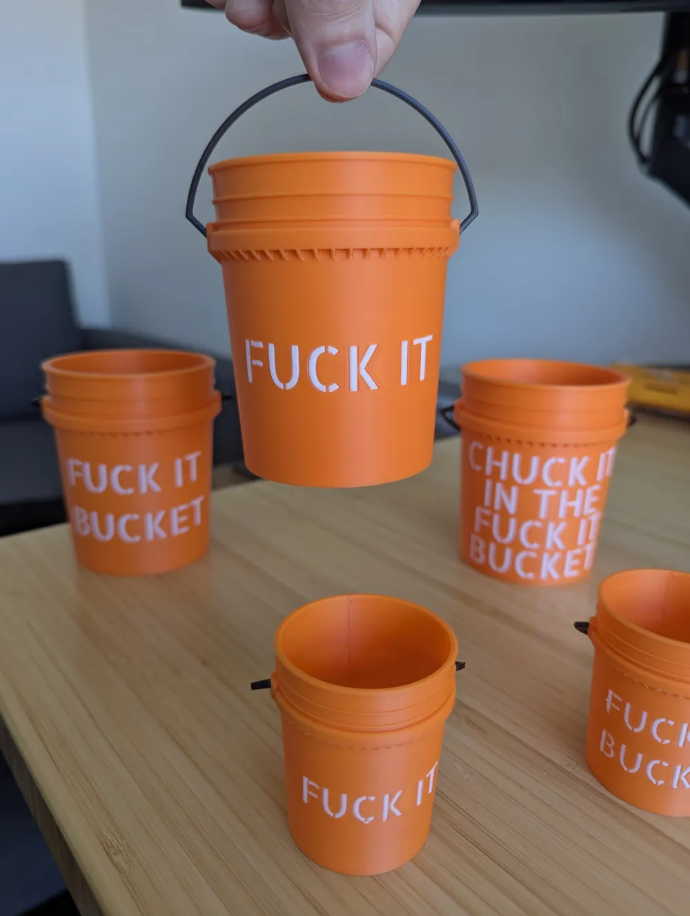 "F*ck-It" Buckets – Scalable Funny Desk Organizer - Free 3D Print Model ...
