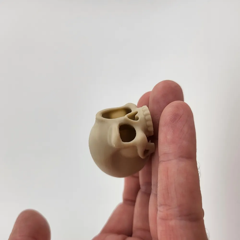 Skull Keychain 3D Printed Mini Skull Key Ring - Free 3D Print Model ...