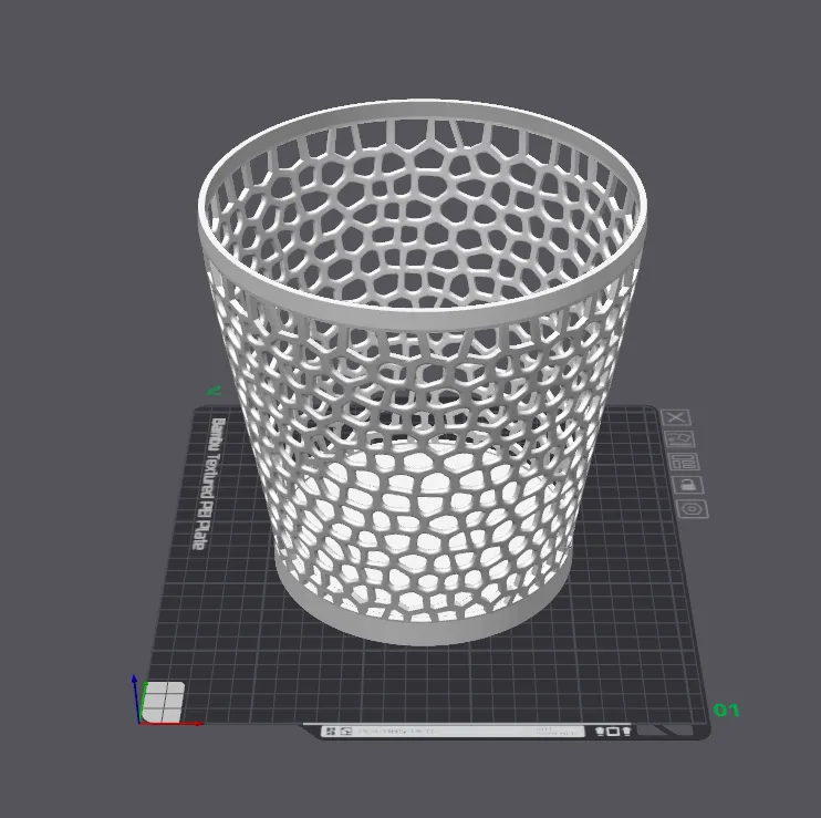 Voronoi Pattern Trash Can - Free 3D Print Model - MakerWorld