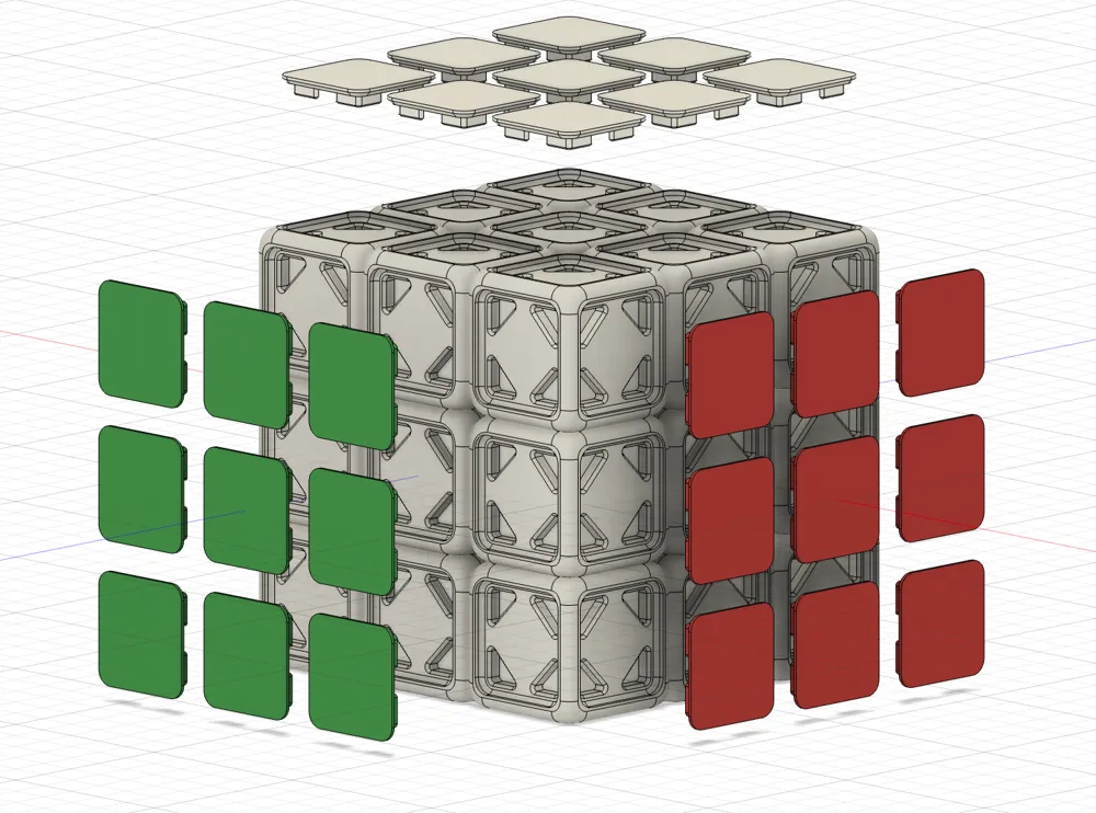 V1.3 Rubik Cube Like Puzzle Tile Style 3x3x3 - Free 3D Print Model ...