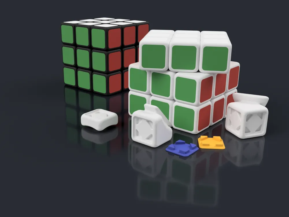 V1.3 Rubik Cube Like Puzzle Tile Style 3x3x3 - Free 3D Print Model ...