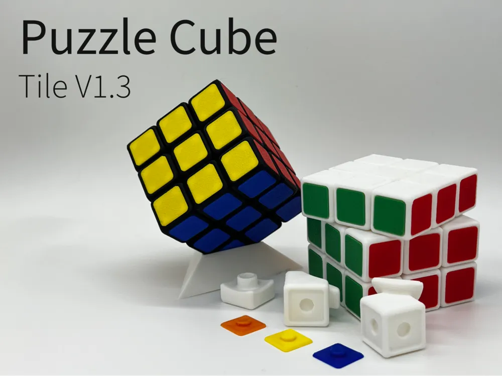 V1.3 Rubik Cube Like Puzzle Tile Style 3x3x3 - Free 3D Print Model ...