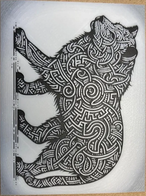 Mystic Maze Wolf HueForge by salvatorepascuzzi - MakerWorld