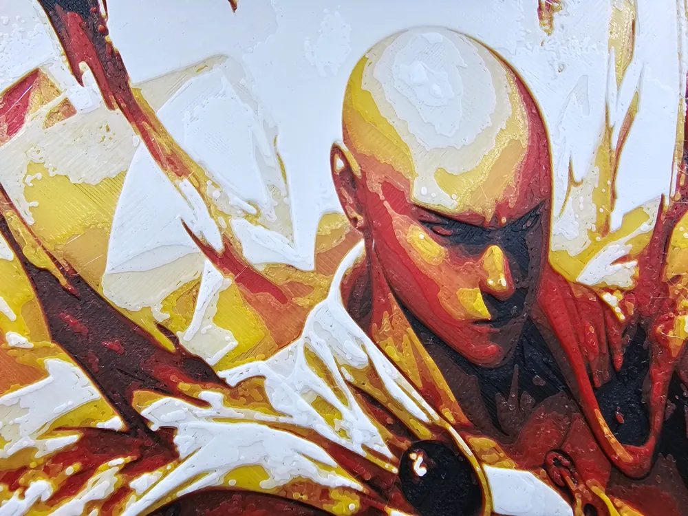 One-Punch Man HueForge by DotCom Artwork - MakerWorld