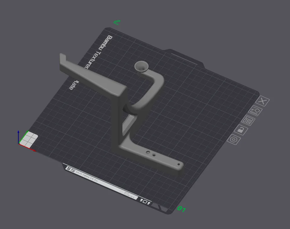 Bambu P1S Horizontal Side Filament Holder Remixed by AngasMakerWorld ...