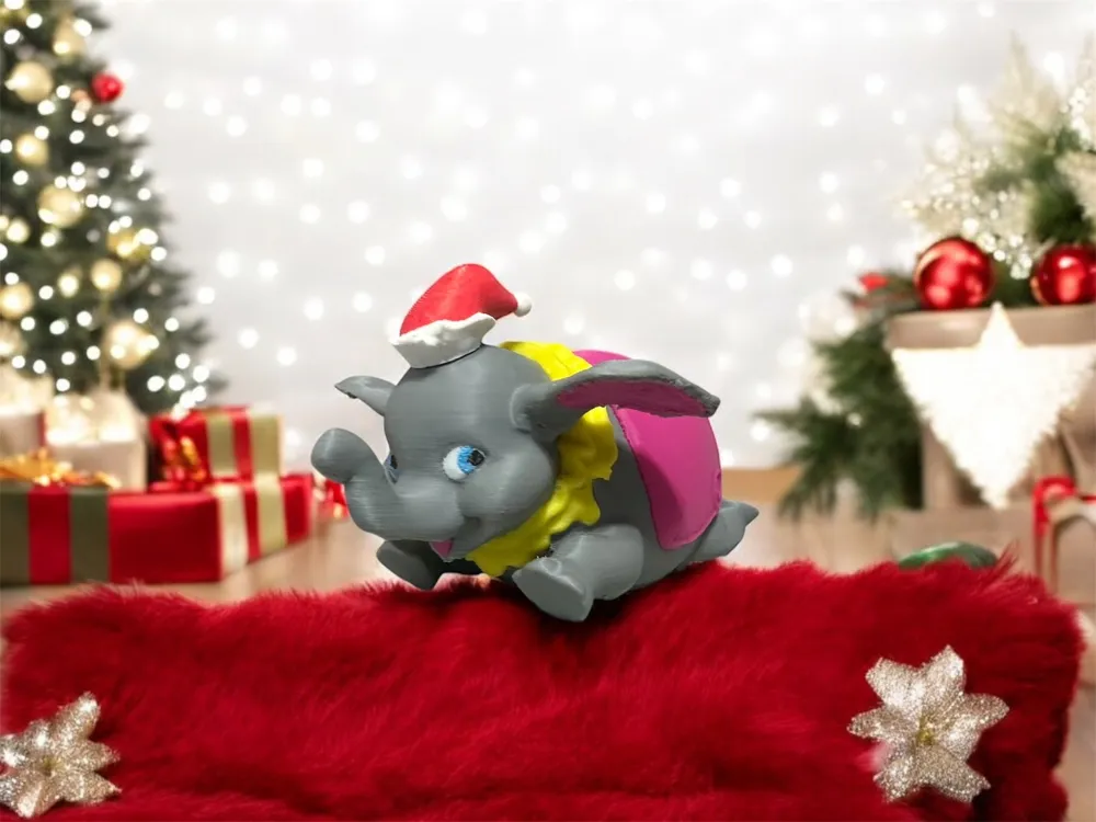 Dumbo in Christmas hat by 鄭中中 - MakerWorld